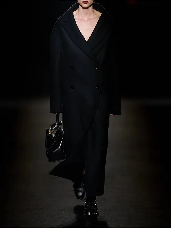 Balenciaga Maxi Stola Wool Coat