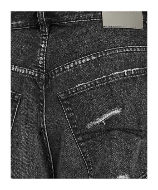 Balenciaga Pleated Baggy Jeans - Deep Ice Gray