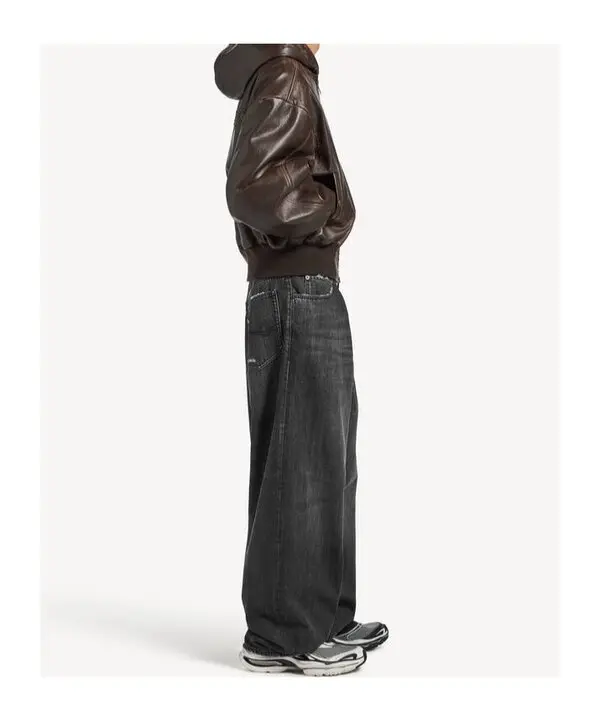 Balenciaga Pleated Baggy Jeans - Deep Ice Gray