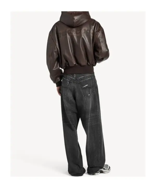Balenciaga Pleated Baggy Jeans - Deep Ice Gray