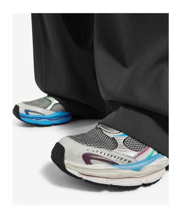Balenciaga D'orsay Sneaker In Grey/blue/yellow - Gray/blue/yellow