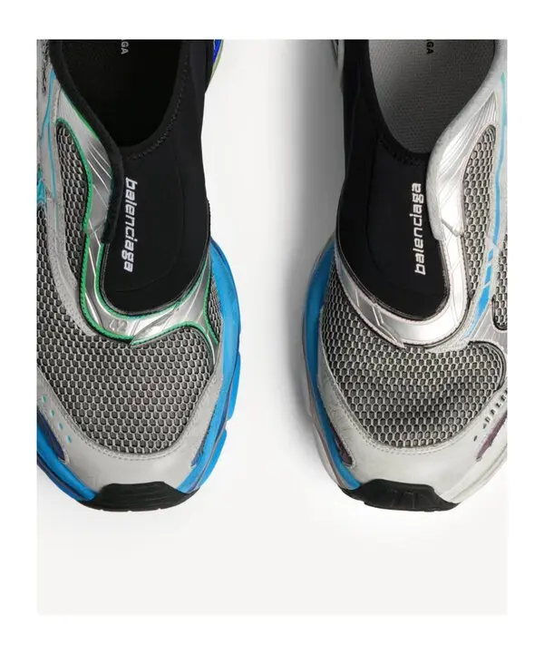 Balenciaga D'orsay Sneaker In Grey/blue/yellow - Gray/blue/yellow