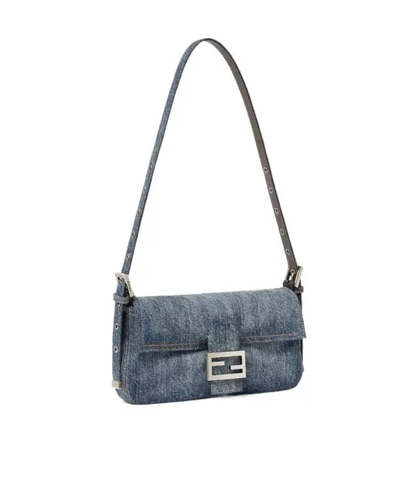 Fendi Baguette 26424 Denim Bag