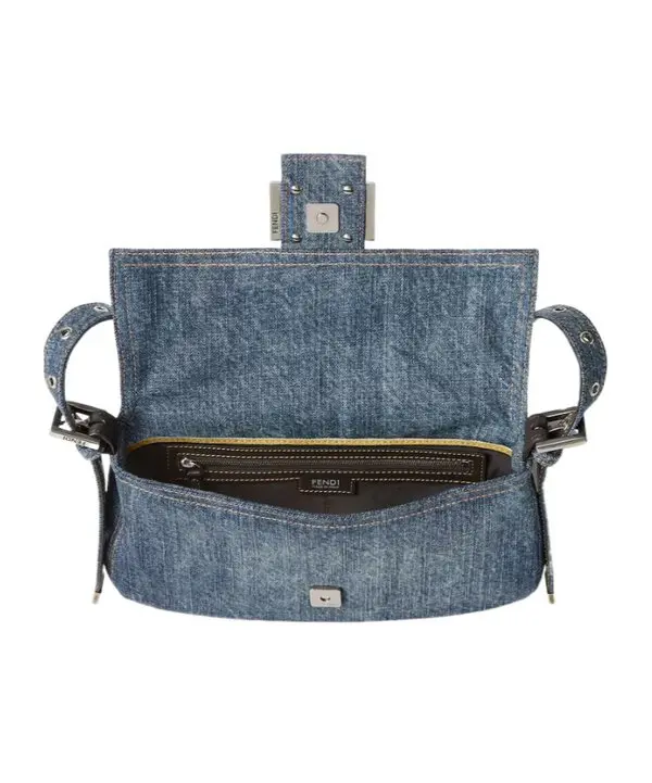 Fendi Baguette 26424 Denim Bag