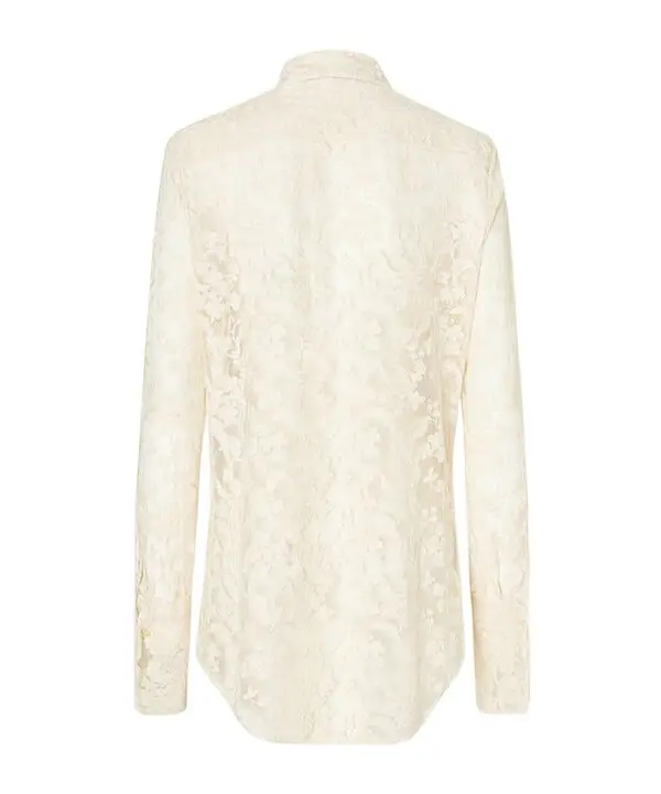 Fendi Peonia Lace Shirt - Ivory