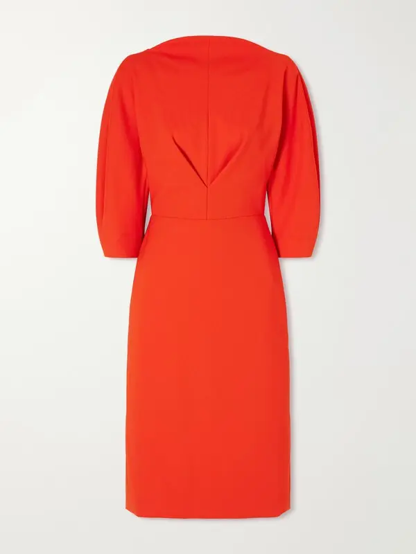 Carolina Herrera Stretch-wool Midi Dress - Red
