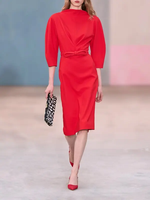 Carolina Herrera Stretch-wool Midi Dress