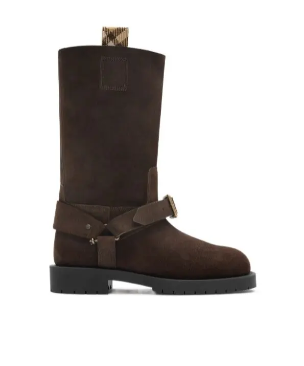 Burberry Leather Soft Saddle Low Boots