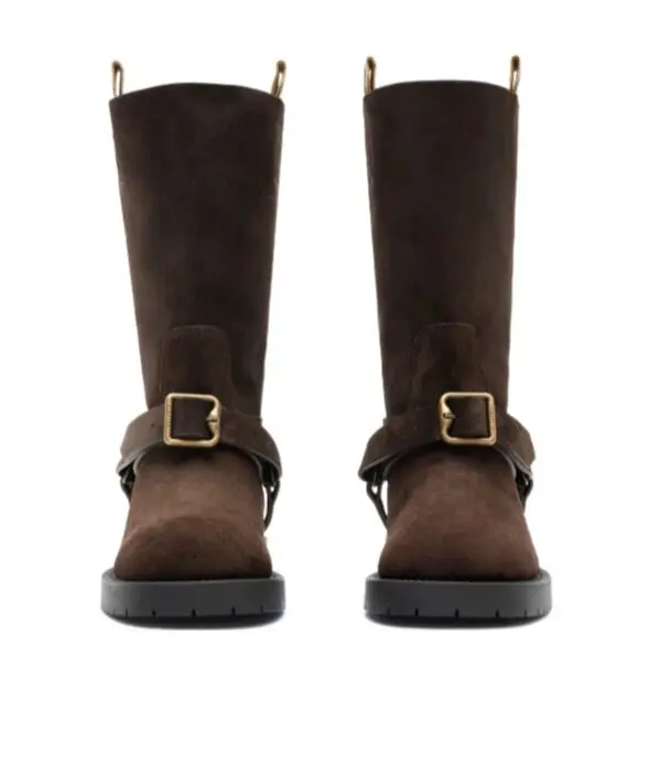 Burberry Leather Soft Saddle Low Boots