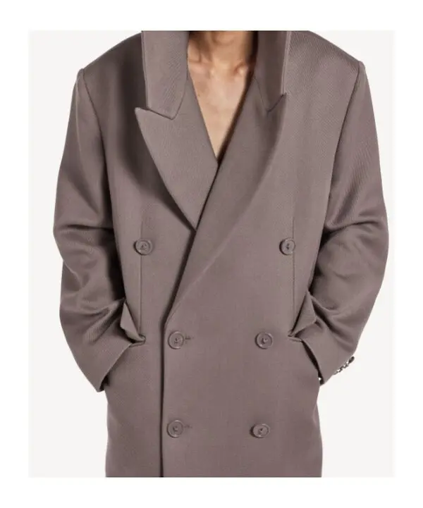 Balenciaga Hooded Tailor Coat - Smoke