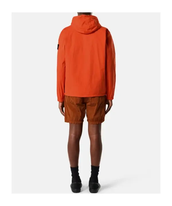 Stone Island Comfort-fit Hooded Zip-up Overshirt With Chestpockets
