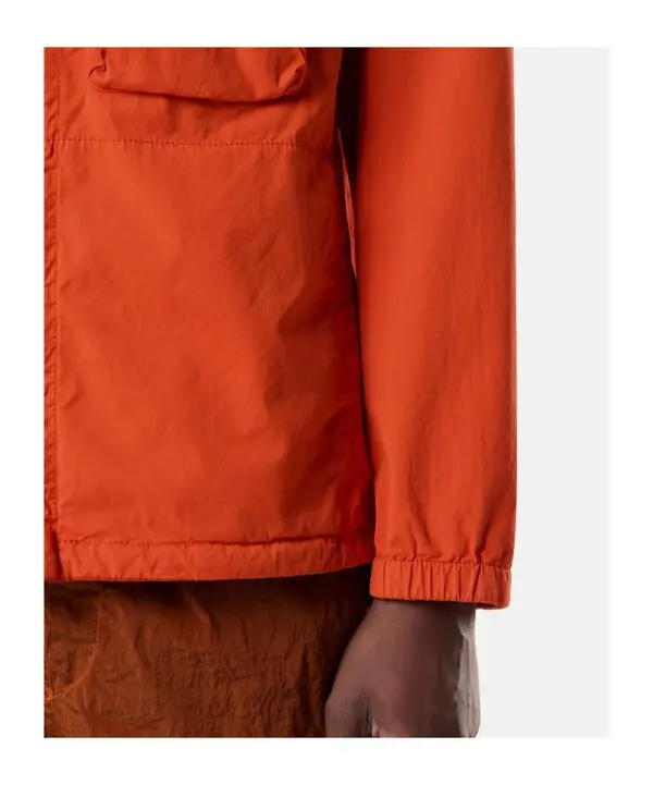 Stone Island Comfort-fit Hooded Zip-up Overshirt With Chestpockets