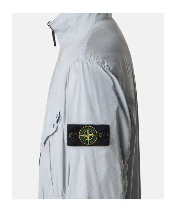 Stone Island Zip-up Overshirt With Chest Pocket