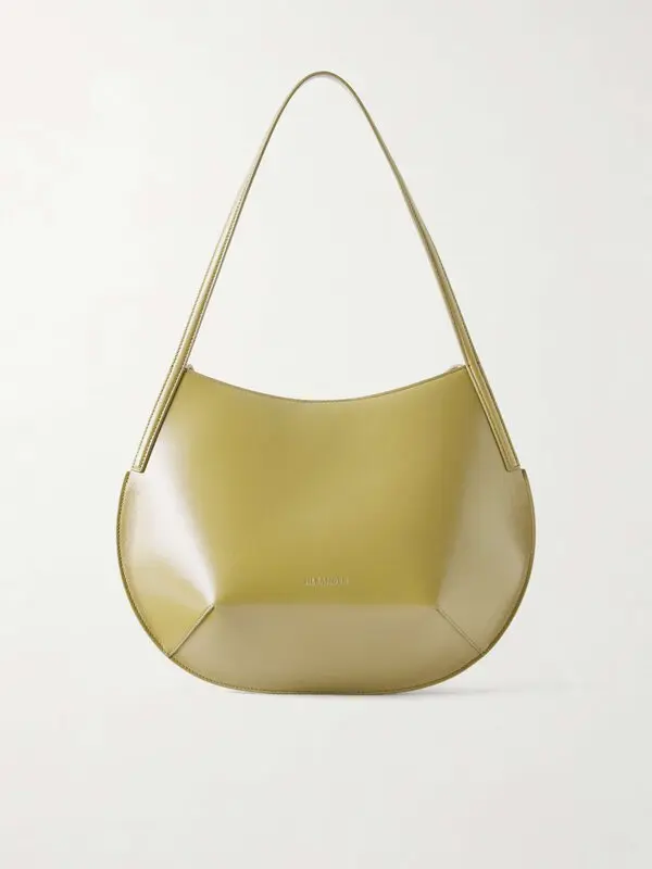JIL SANDER Kante Leather Shoulder Bag - Chartreuse