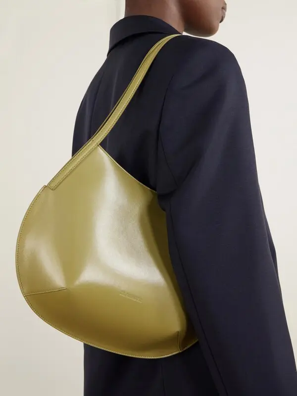 JIL SANDER Kante Leather Shoulder Bag - Yellow