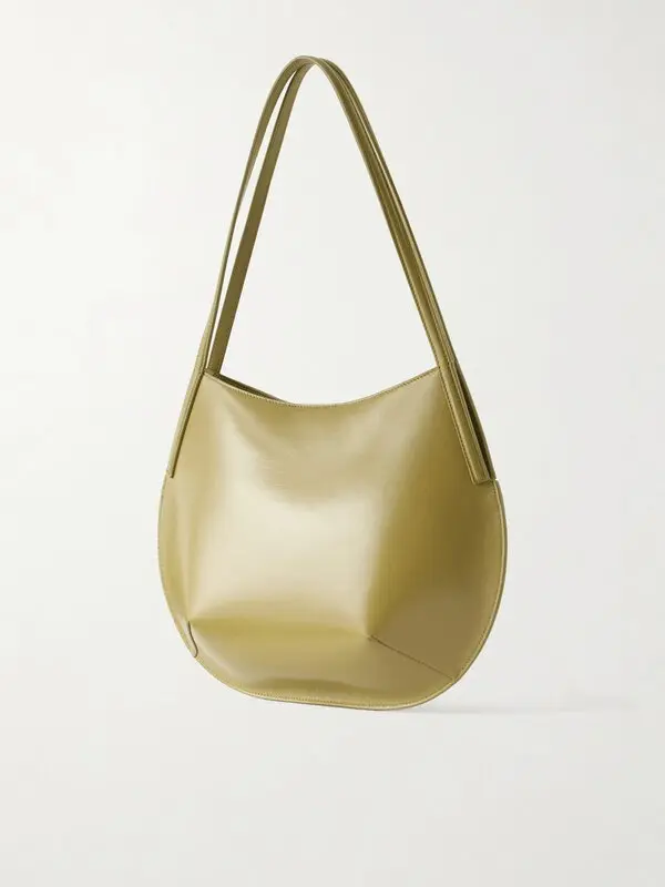 JIL SANDER Kante Leather Shoulder Bag - Yellow