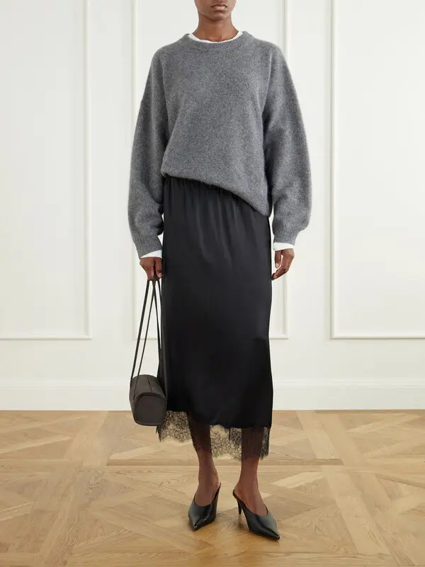 Loulou De Saison Tristan Yak And Wool-blend Sweater - Gray