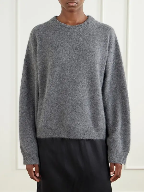 Loulou De Saison Tristan Yak And Wool-blend Sweater - Gray