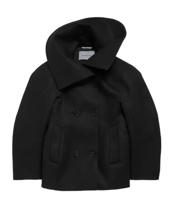 Balenciaga High Collar Peacoat