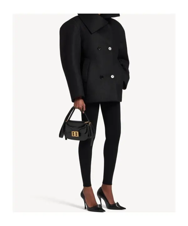 Balenciaga High Collar Peacoat