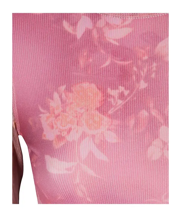 DIESEL® Top In Floral-print Ribbed Jersey