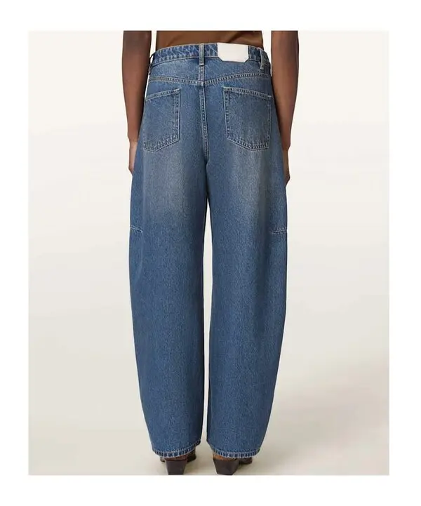 ALLSAINTS Exposed Button Barrel Leg Jeans - Indigo