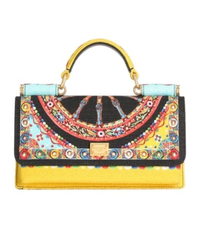 Dolce & Gabbana Carretto-print Canvas Phone Bag
