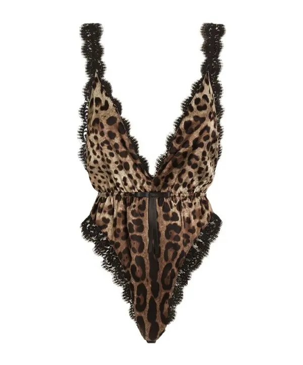 Dolce & Gabbana Dolce Gabbana Leopard Printed Bodysuit