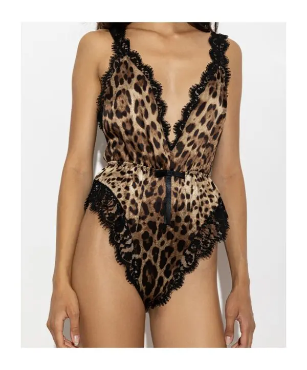Dolce & Gabbana Dolce Gabbana Leopard Printed Bodysuit