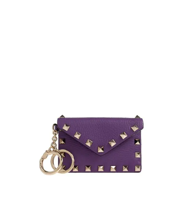 Valentino Garavani Rockstud Charm In Grainy Calfskin - Purple