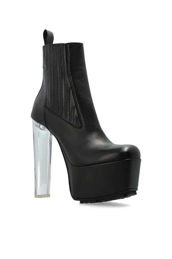 Rick Owens Platform High-heeled Ankle Boots