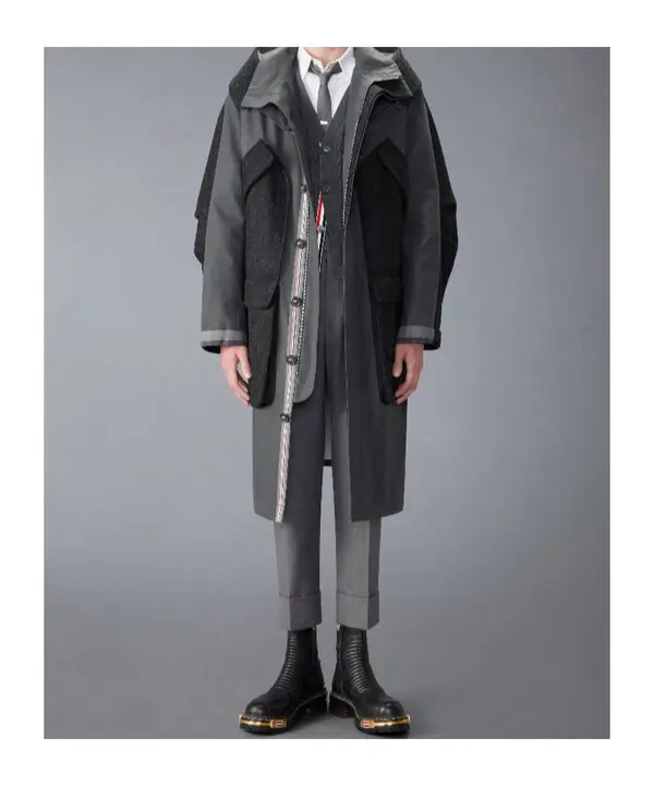 Thom Browne Merino Wool 4-bar Intarsia Anchor Cardigan