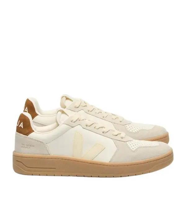 VEJA V-82 Grained Leather Pure Calcaire Cognac - Beige / Brown