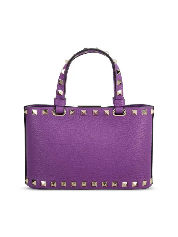 Valentino Garavani Rockstud Mini Shopping Bag In Grainy Calfskin
