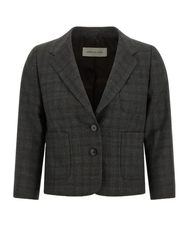 Dries Van Noten Checked Wool Blazer