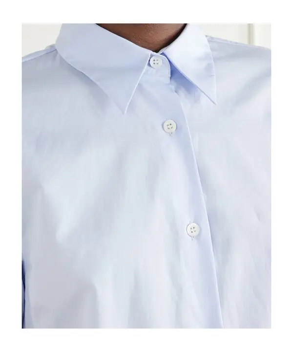 Dries Van Noten Embroidered Cuff Long-sleeve Shirt - Light Blue