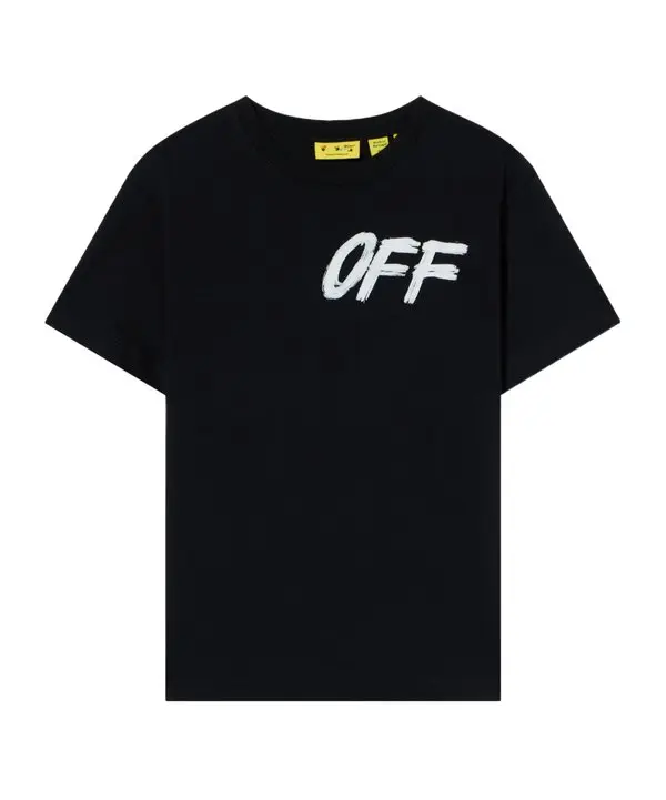Off-White Logo-print Cotton T-shirt - Black