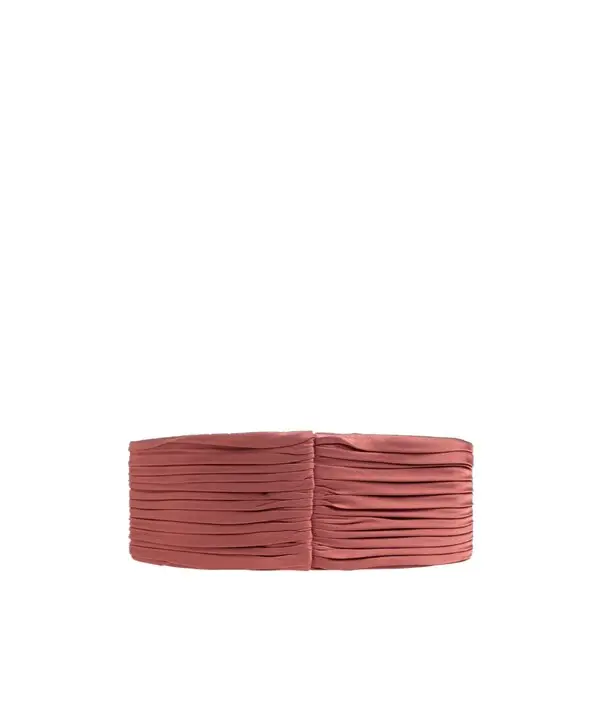 Valentino Garavani Pleated Satin Waist Belt - Pink