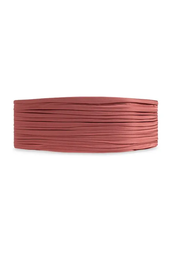 Valentino Garavani Pleated Satin Waist Belt