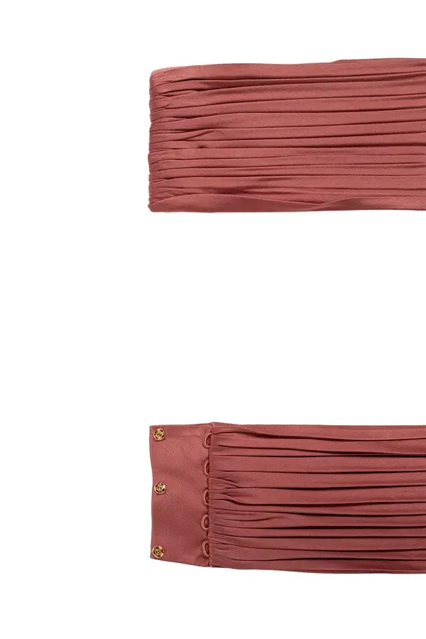 Valentino Garavani Pleated Satin Waist Belt