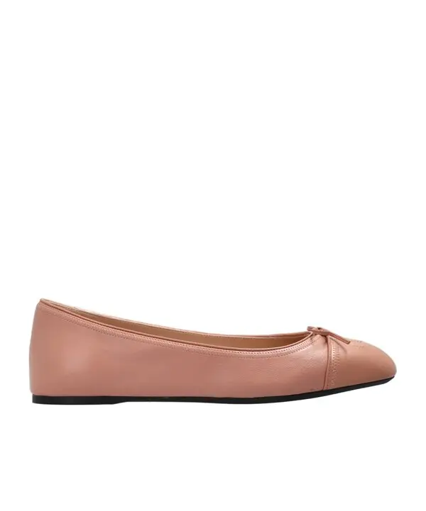Valentino Garavani Ballerinas Vlogo Signature In Nappa Leather - Pink