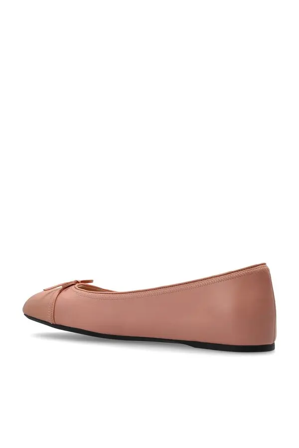 Valentino Garavani Ballerinas Vlogo Signature In Nappa Leather - Pink