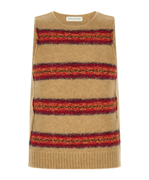 Dries Van Noten Crew-neck Tank Top - Beige
