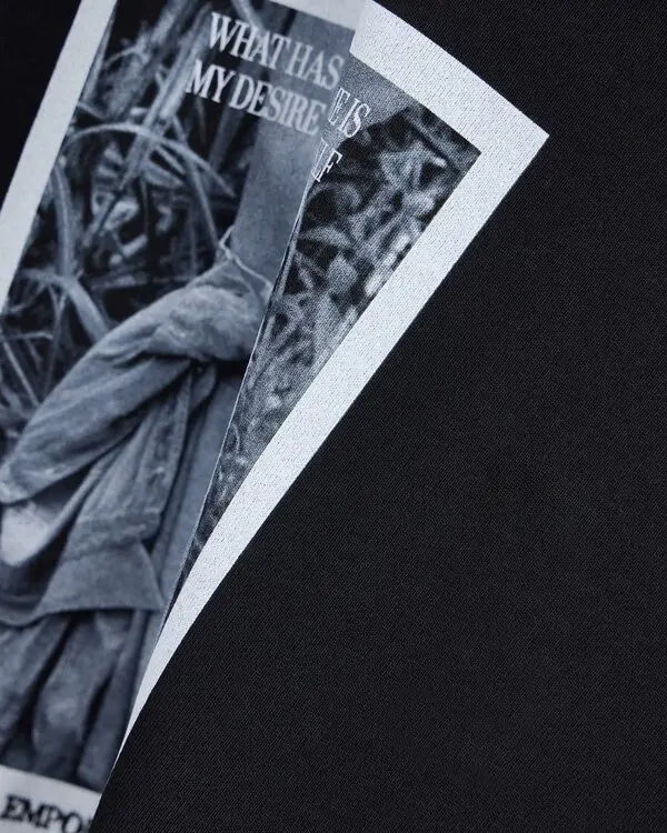 Emporio Armani Photographic Print Cotton Jersey Sweatshirt