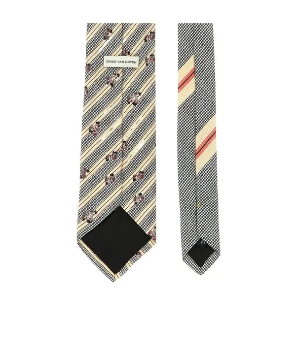 Dries Van Noten Printed Jacquard Neck Tie - Multicolor
