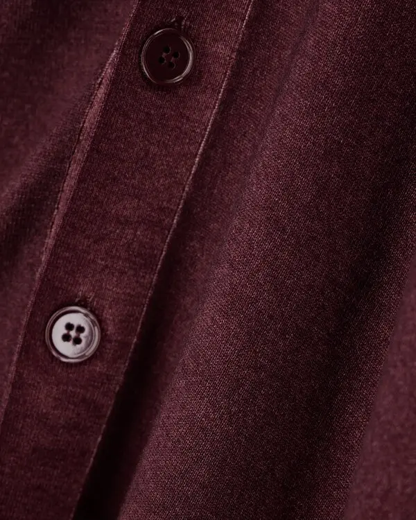 Emporio Armani V-neck Cardigan In Virgin Wool With Rib Details