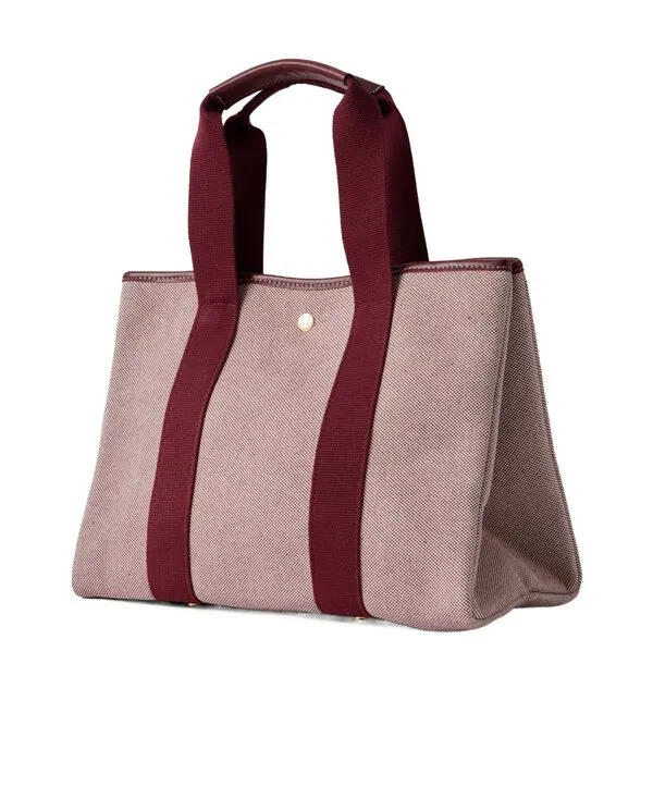 Rue De Verneuil Leather-trimmed Cotton Oxford Tote