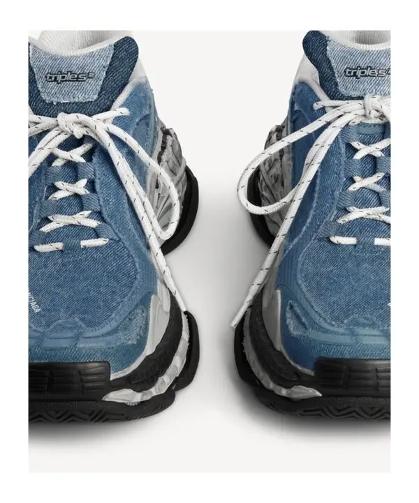 Balenciaga Triple S.2 Denim Sneakers - Blue