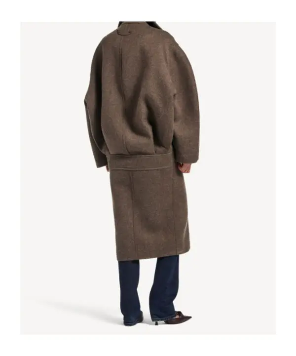 Balenciaga Long Cocoon Coat - Dark Brown