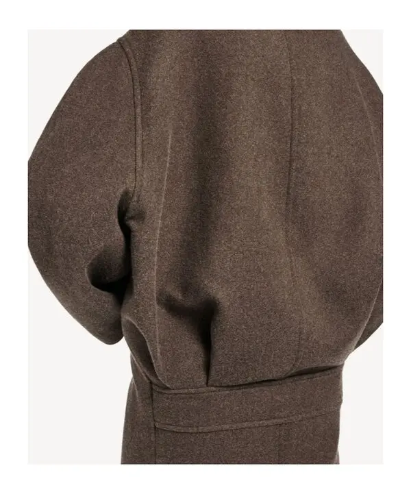 Balenciaga Long Cocoon Coat - Dark Brown